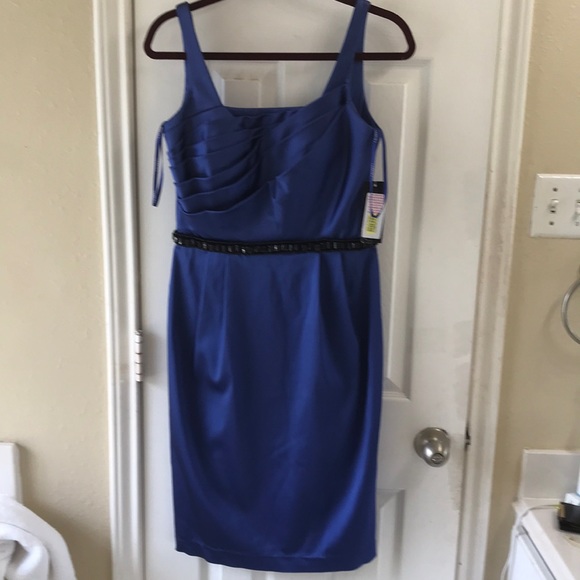 Cachet | Dresses | Cachet Fully Lined Sleeveless Satin Dress With Bra ...